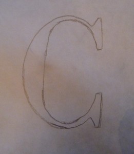 No sew monogram: it's done with paint!